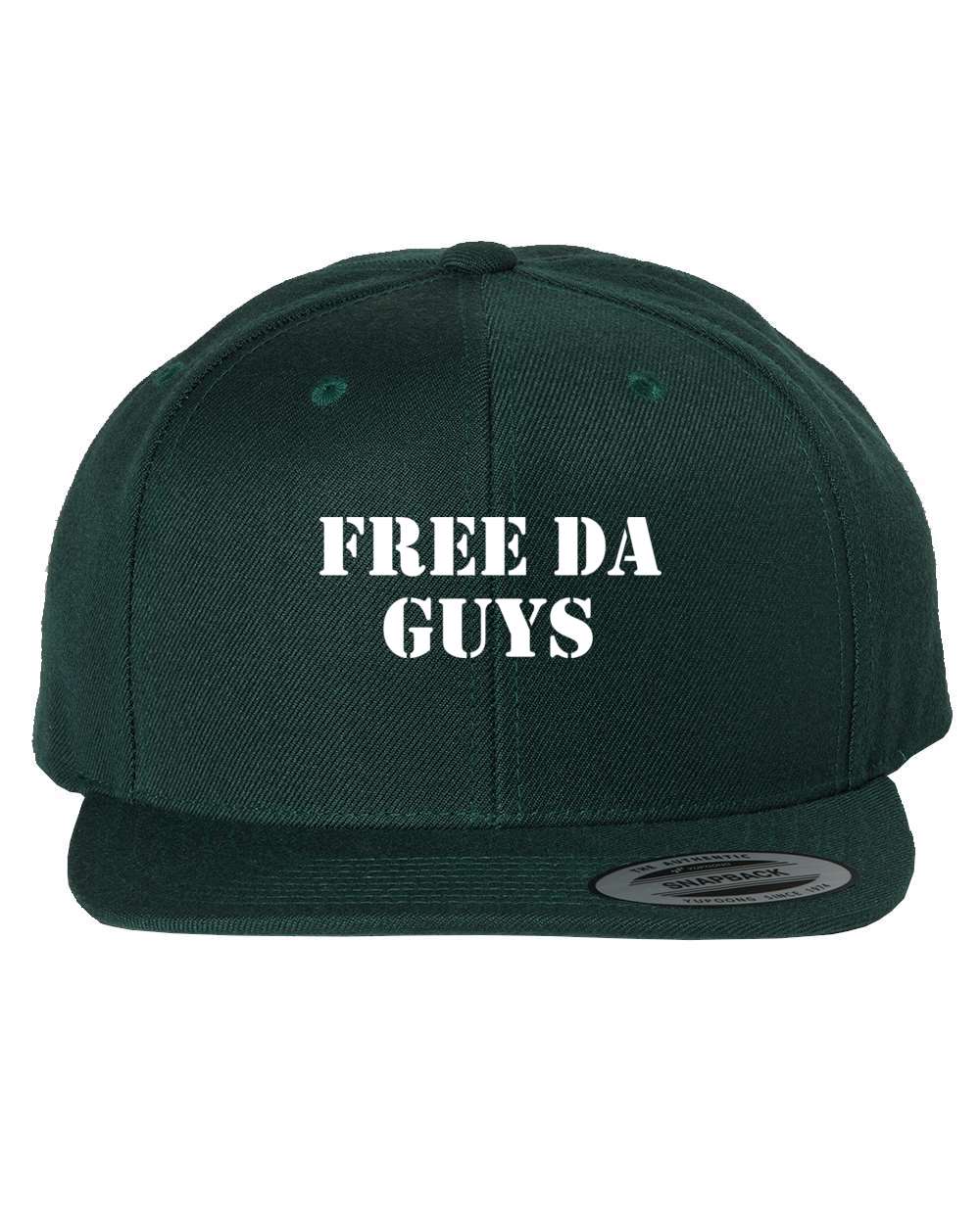 Free Da Guys Wording Flat Bill Snapback Cap – Wear The Logo